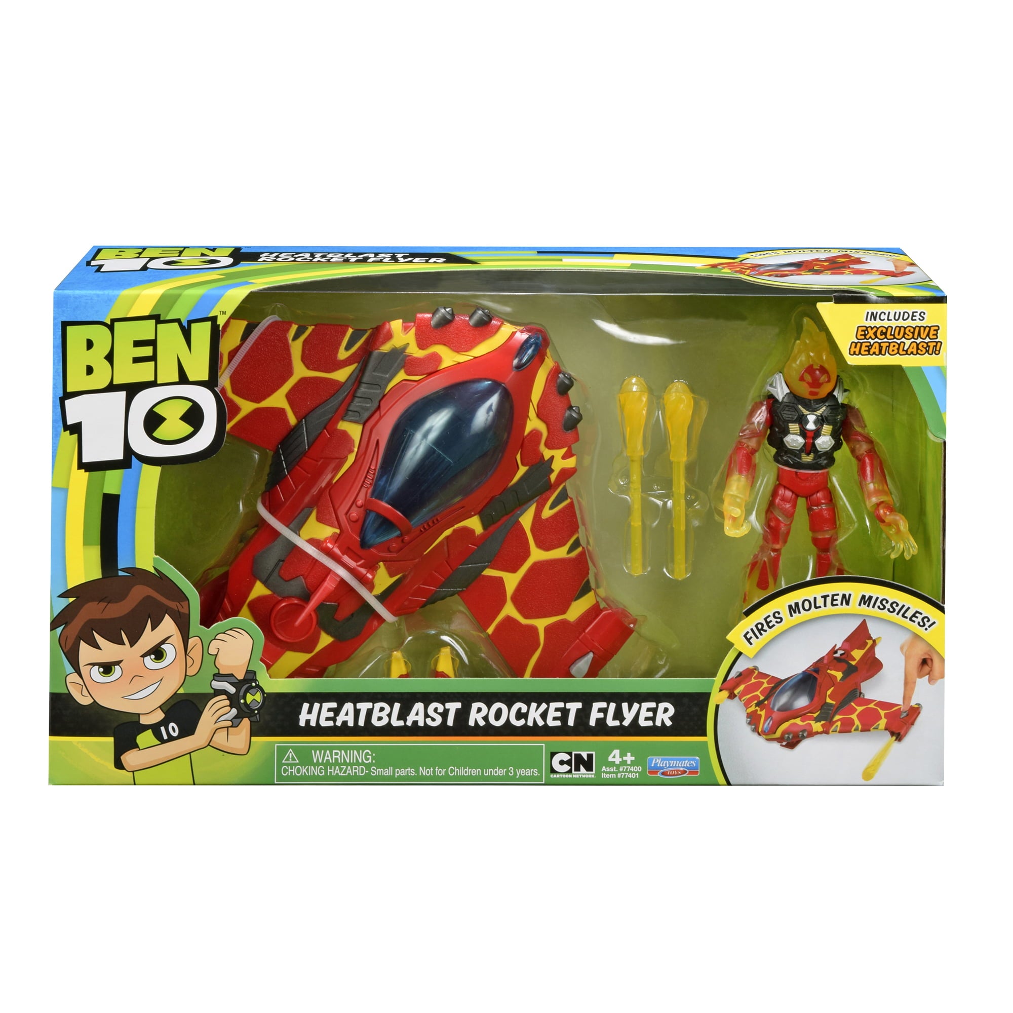Ben 10 Heatblast Rocket Flyer Action Figure & Vehicle